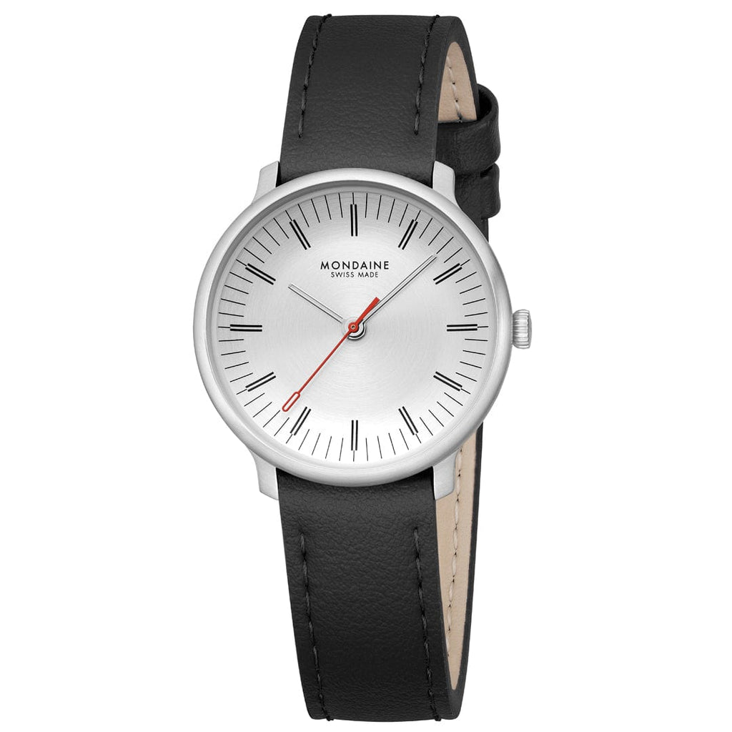 Doppio, Black Vegan Grape Leather, 33 mm – Mondaine Europe